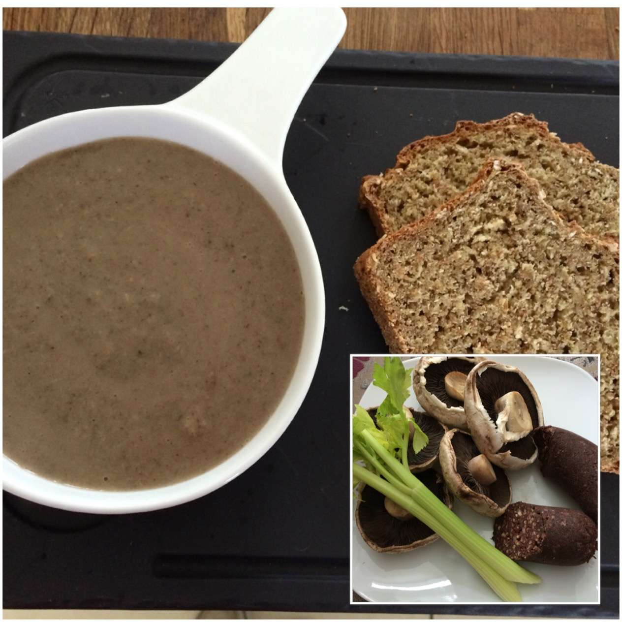 Mushroom & Black Pudding Soup - Nourish by Nature